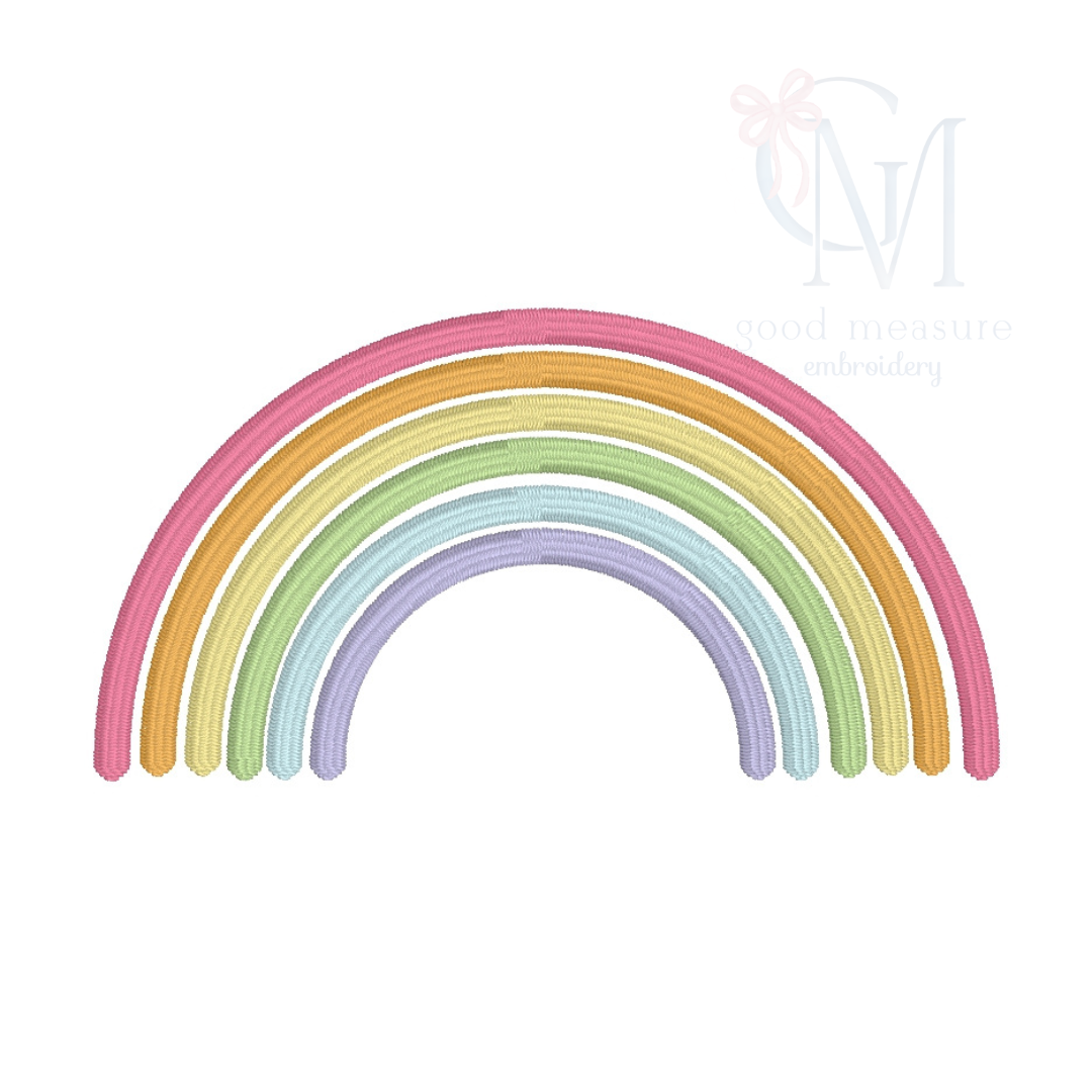 Rainbow Machine Embroidery Design – Good Measure Embroidery