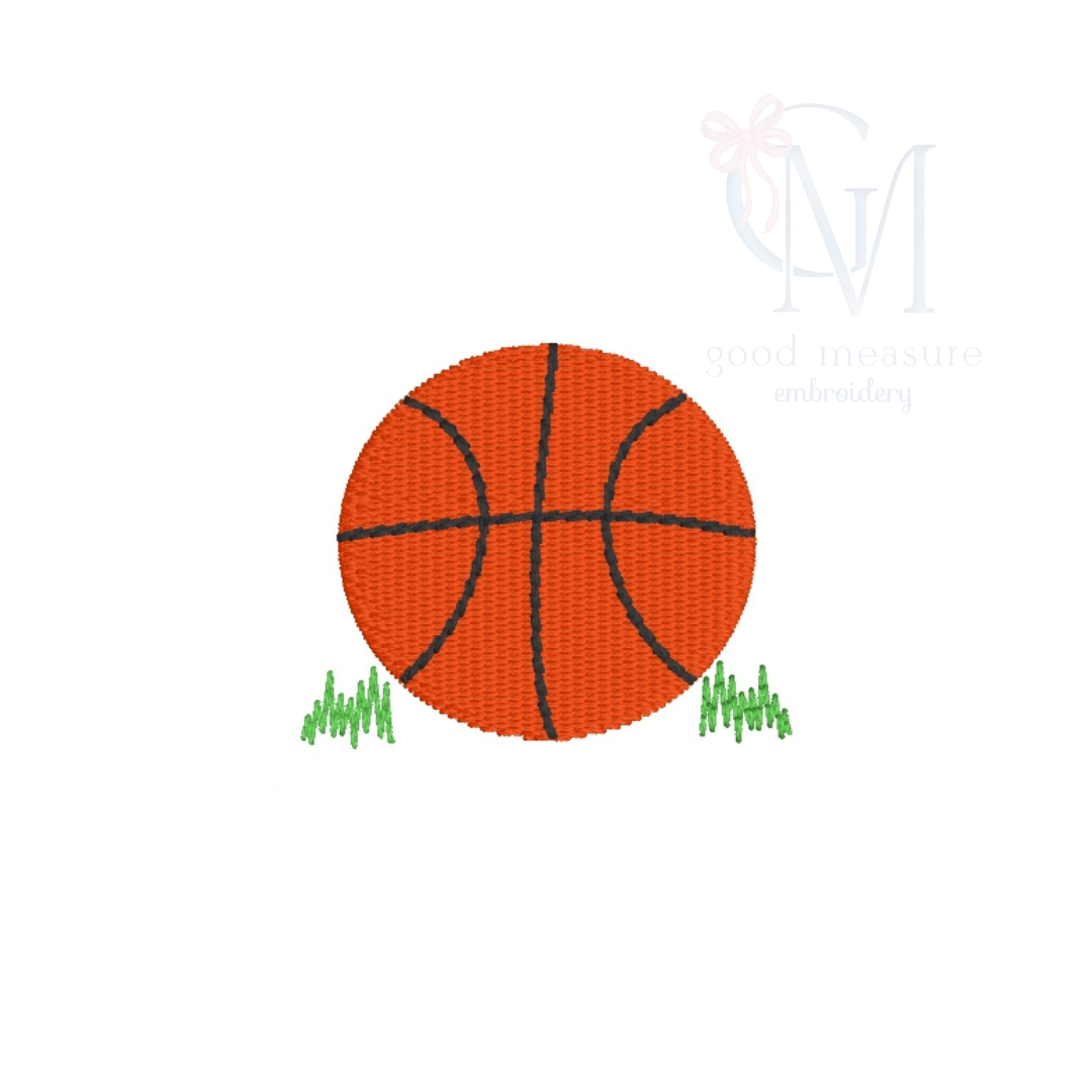 Mini Fill Basketball Embroidery Design – Good Measure Embroidery