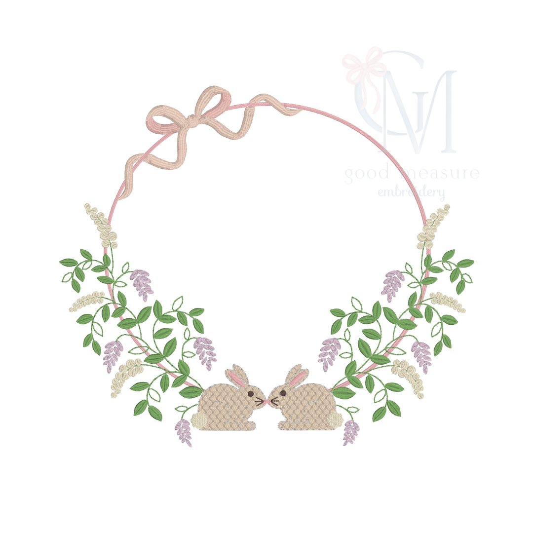 Bunnies & Blooms Frame Embroidery Design – Good Measure Embroidery