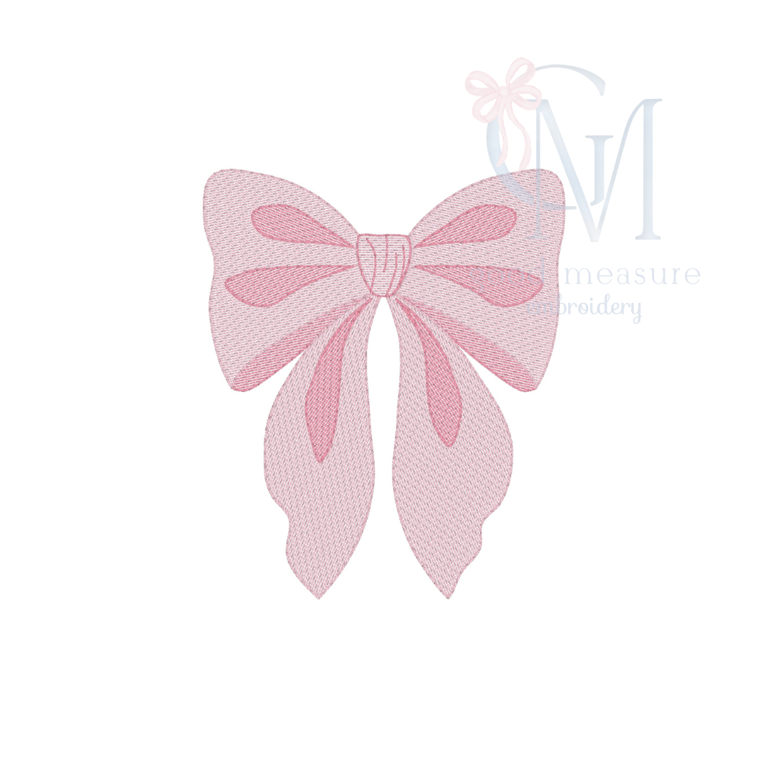 Fancy Bow Sketch Embroidery Design – Good Measure Embroidery