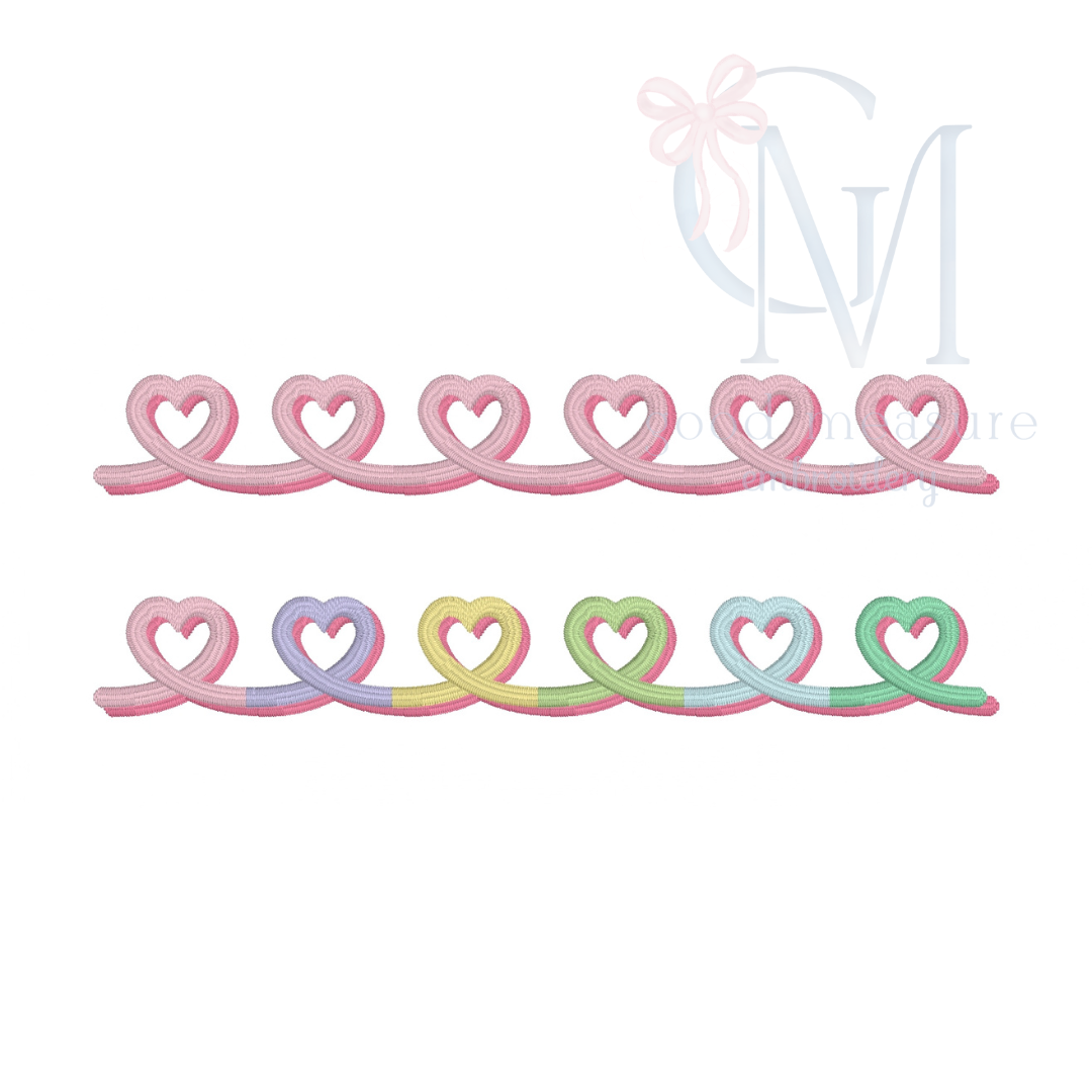 Swirl Heart Satin Border Embroidery Design – Good Measure Embroidery