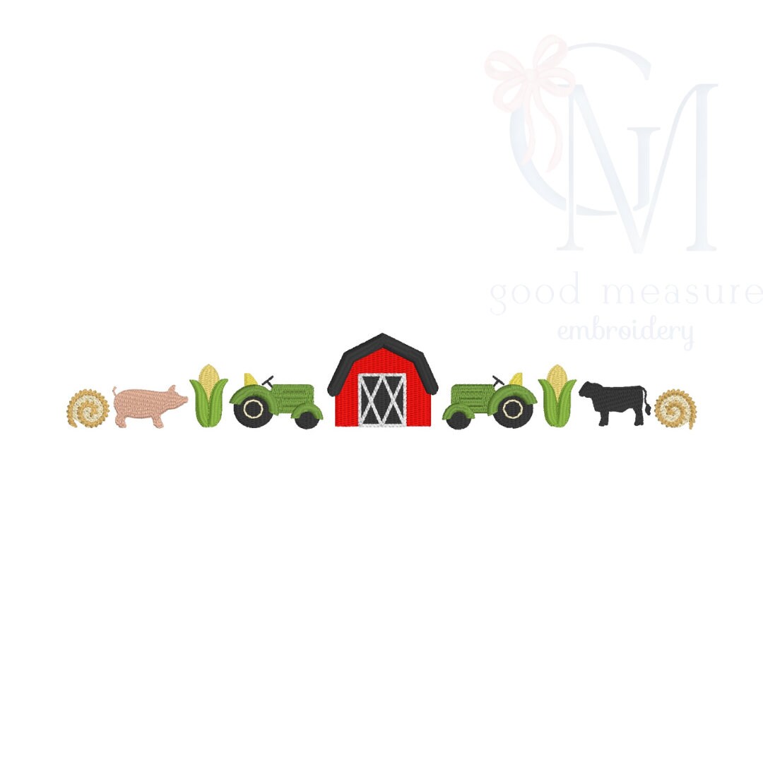 Farm Fill Embroidery Design – Good Measure Embroidery