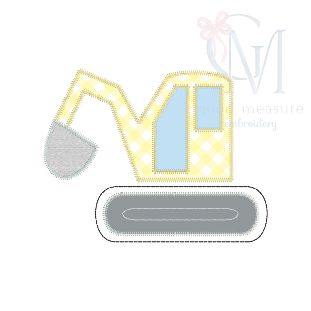 Digger Zig Zag Applique – Good Measure Embroidery
