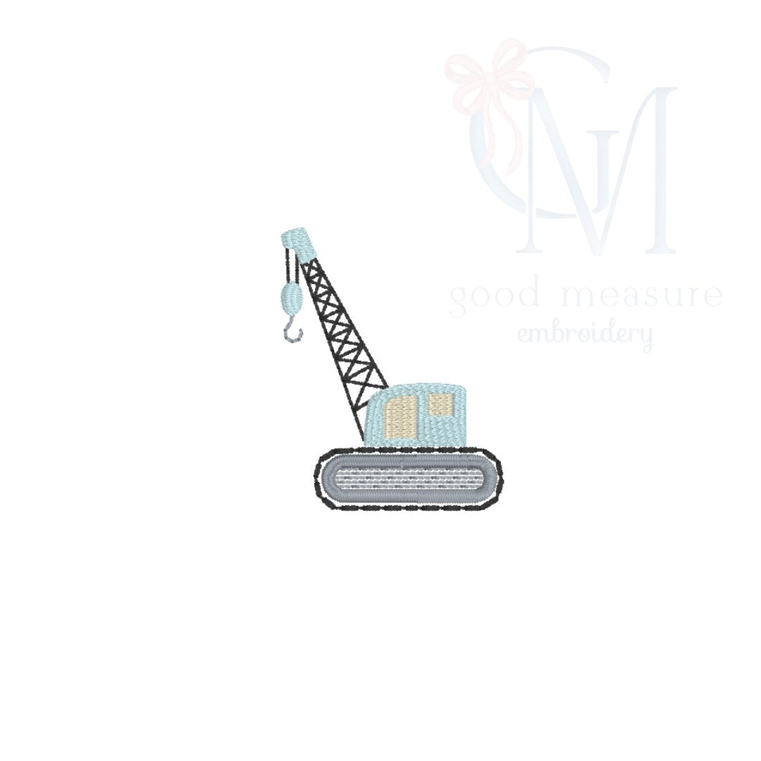 Mini Fill Crane Embroidery Design – Good Measure Embroidery