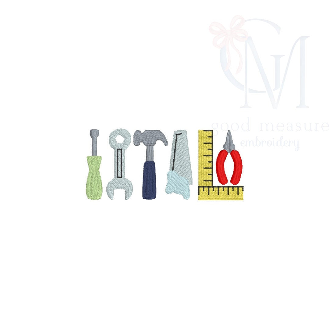 Mini Tools Embroidery Design – Good Measure Embroidery