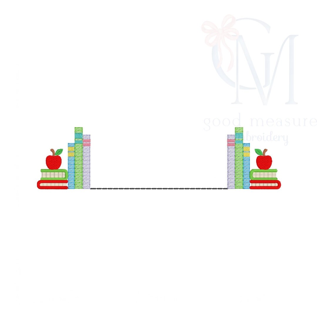 Bookends Name Frame Embroidery Design – Good Measure Embroidery