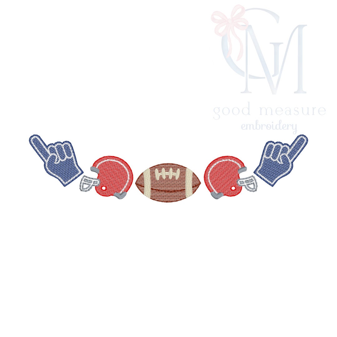 Football Name Frame Embroidery Design – Good Measure Embroidery