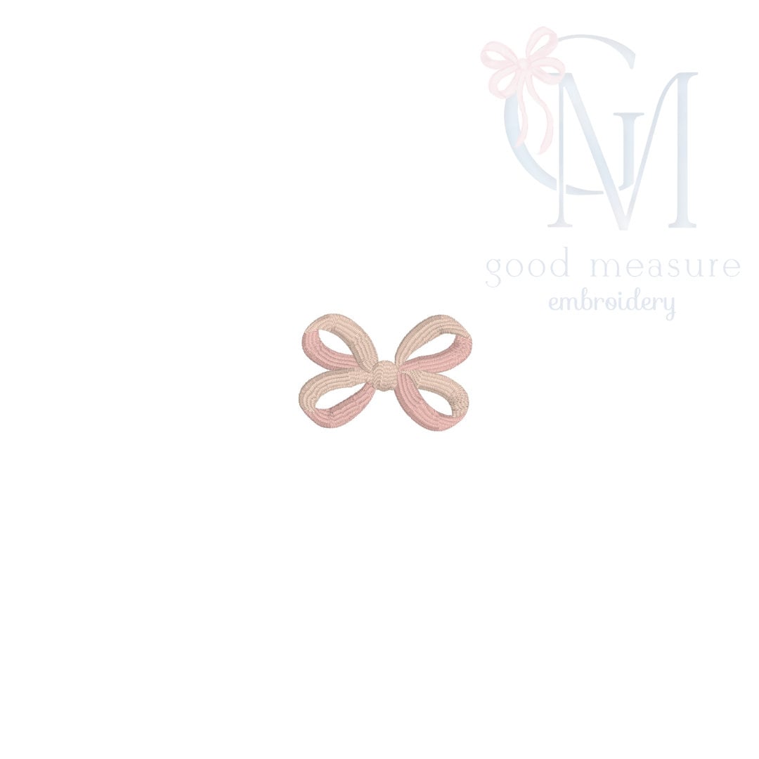 Satin Double Bow Embroidery Design – Good Measure Embroidery