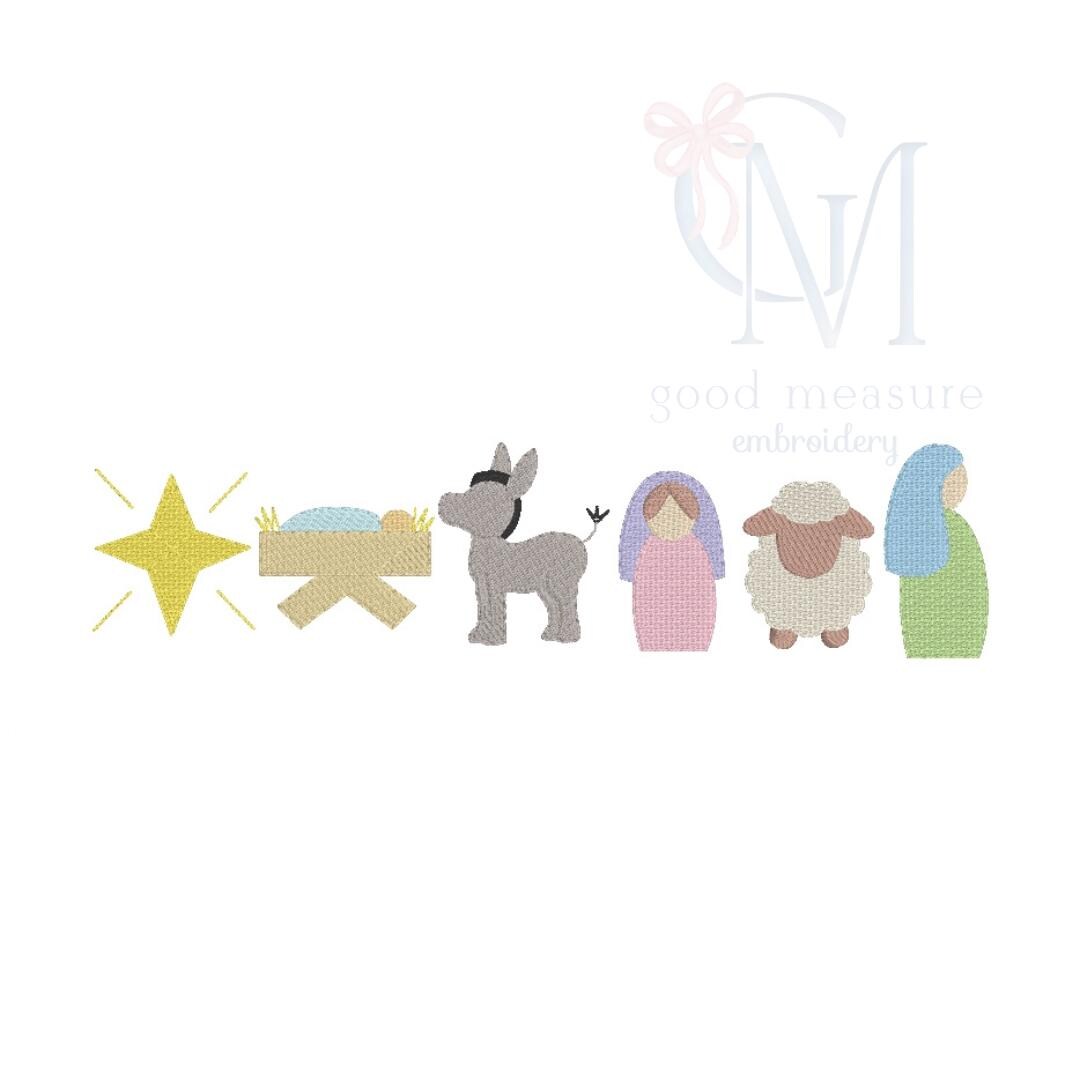 Nativity Figures Mini Bundle Embroidery Design – Good Measure Embroidery