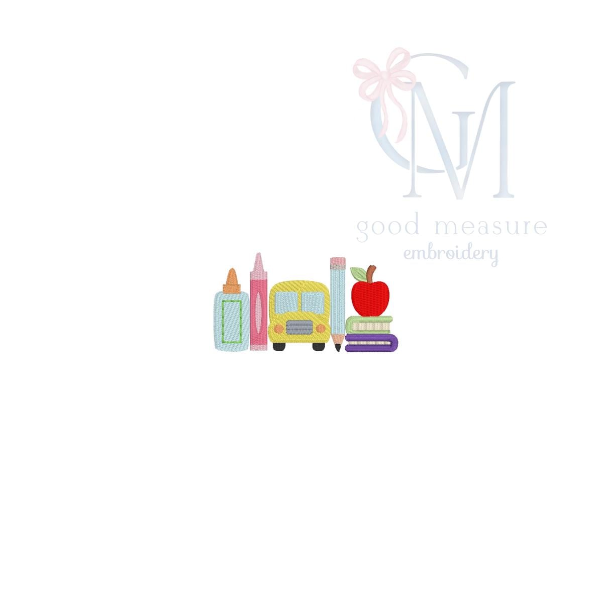 Back to School Mini Group Embroidery Design – Good Measure Embroidery