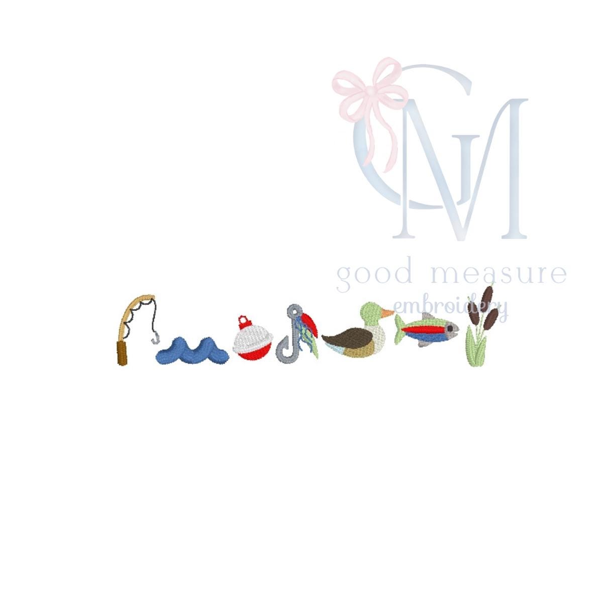 Mallard Fishing Mini Bundle Embroidery Design – Good Measure Embroidery